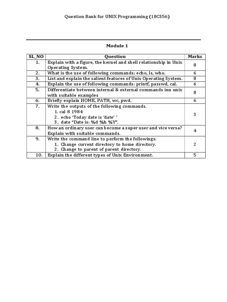 Question Bank | PDF | Operating System | Computer File