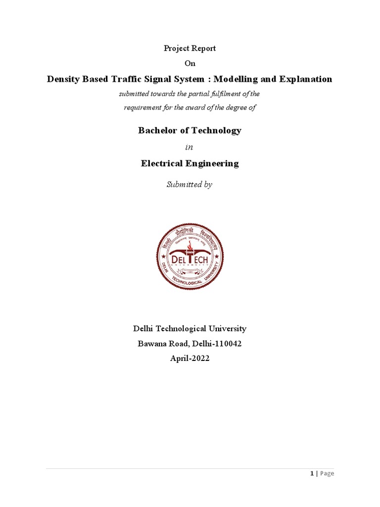 Density Based Traffic Signal System: Modelling and Explanation | PDF ... Density Based Traffic Signal System: Modelling and Explanation | PDF ...