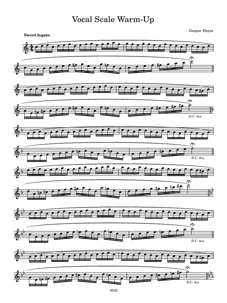 Vocal Scale Warm-Up | PDF