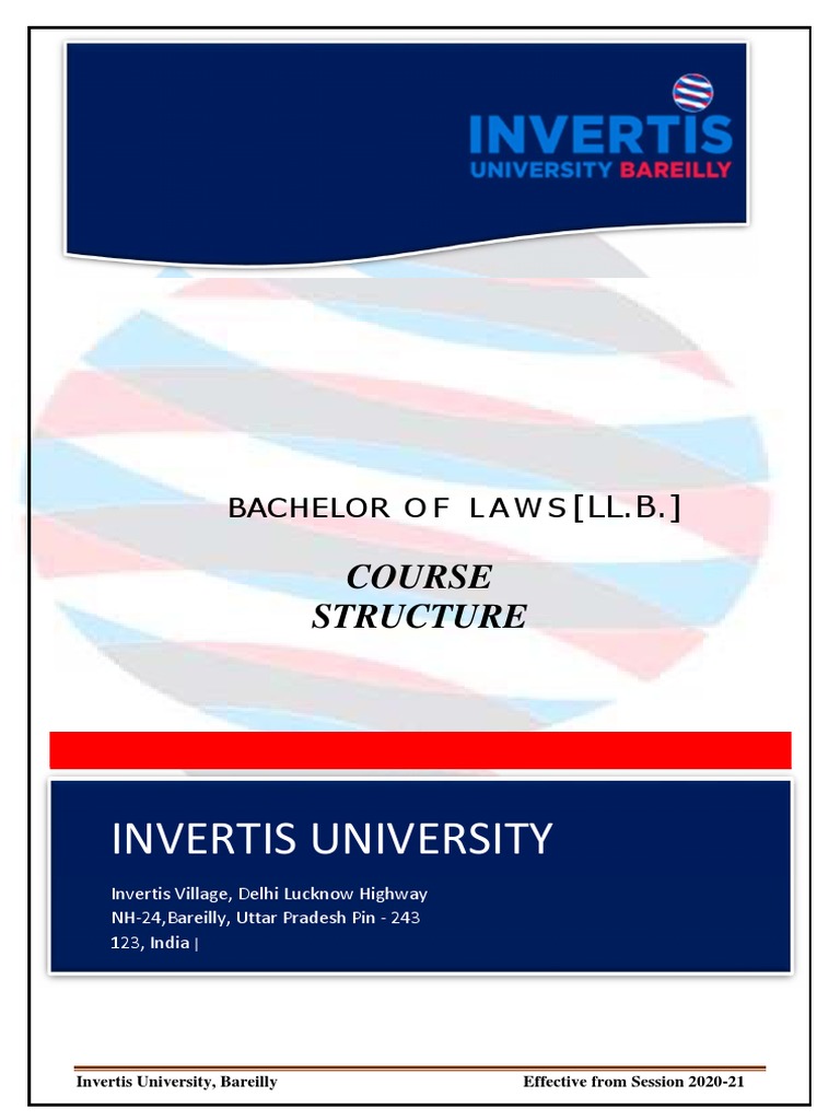 LLB 1st Year Syllabus Invertis | PDF | Law Of Agency | Tort