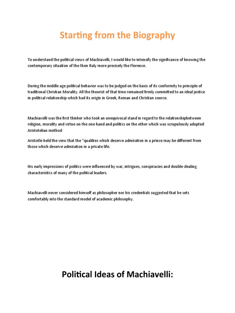 Political Views Of Machiavelli Pdf Niccolò Machiavelli The Prince