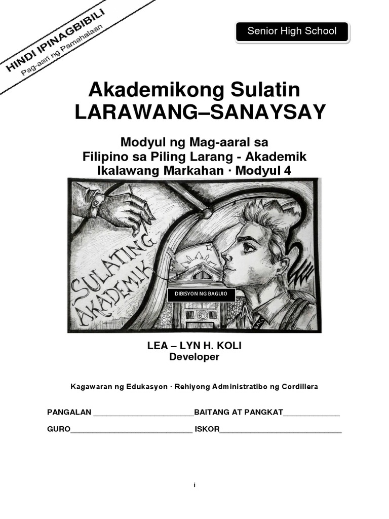 FPL Akad Q2 W4 Larawang-Sanaysay Koli | PDF