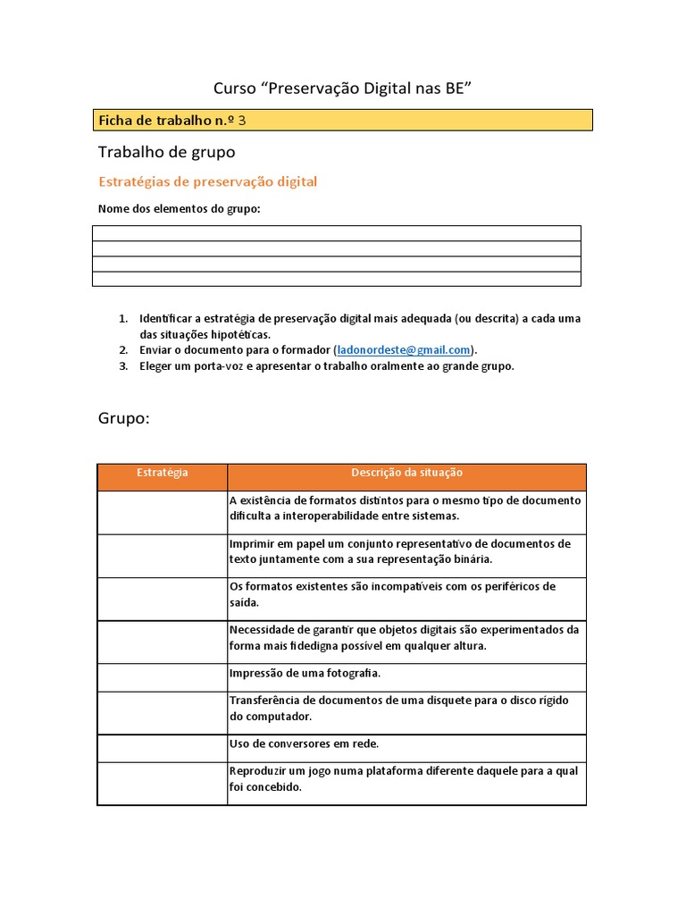 Ficha de Trabalho 3 | PDF