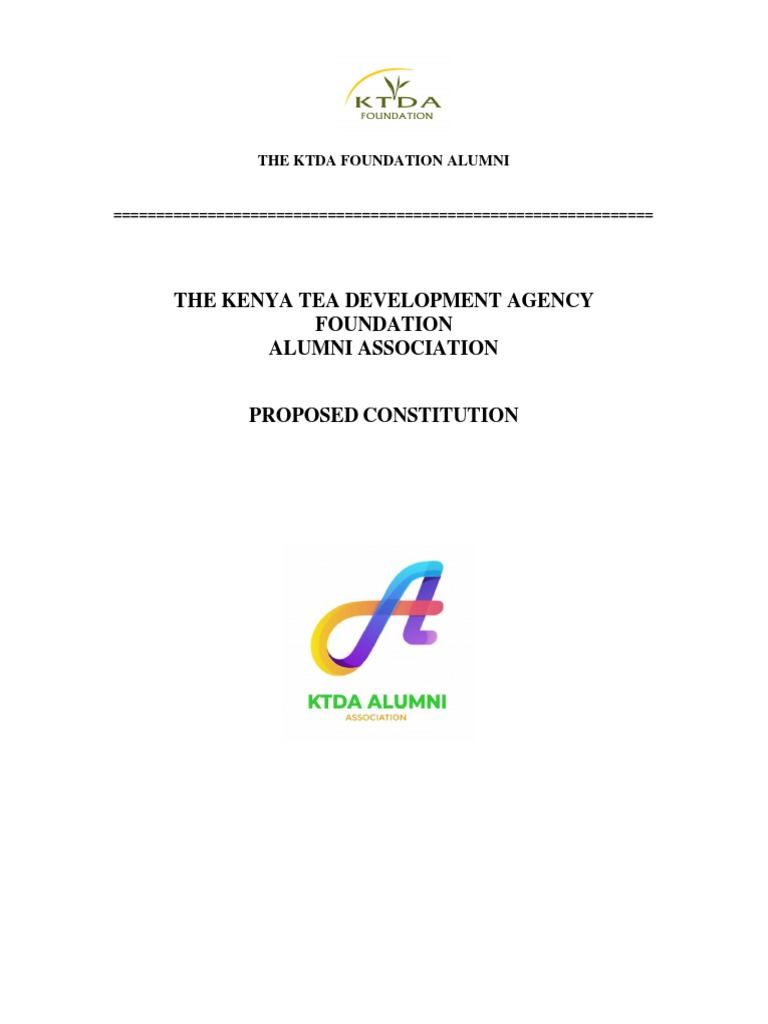 KTDA Alumni Association Constitution | PDF