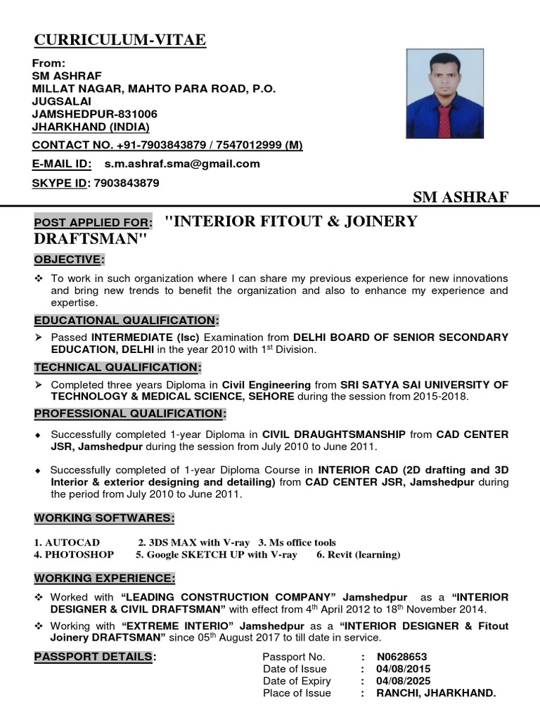 Interior Fitout & Joinery Draftsman CV | PDF | Technical Drawing