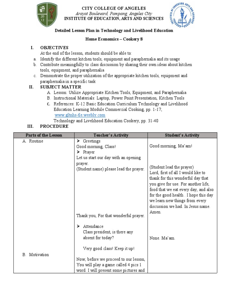 Detailed Lesson Plan-GROUP3 | PDF | Refrigerator | Foods