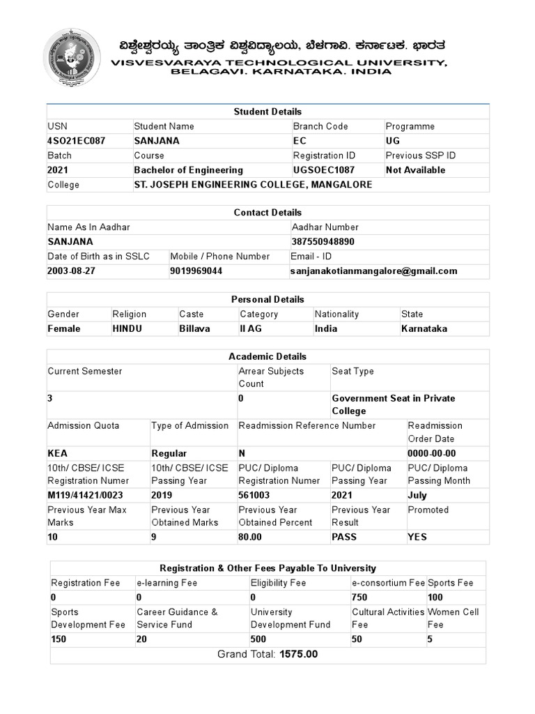 Sanjana | PDF | Qualifications | Educational Stages