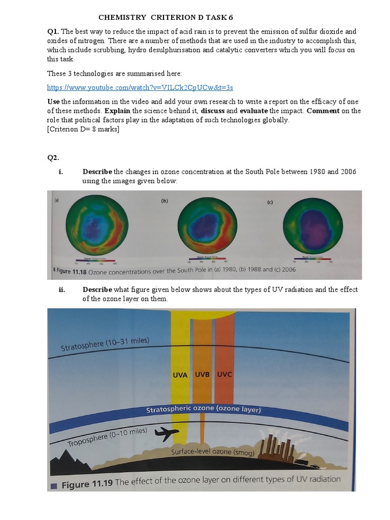 Myp 5 Chemistry Criterion D Task 6 | PDF