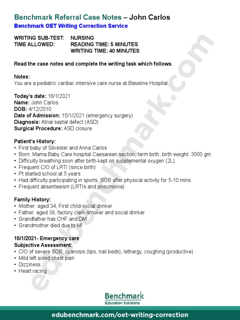 John CaASD Closure - Cardiology Nurse - INTERMEDIATE | PDF ...