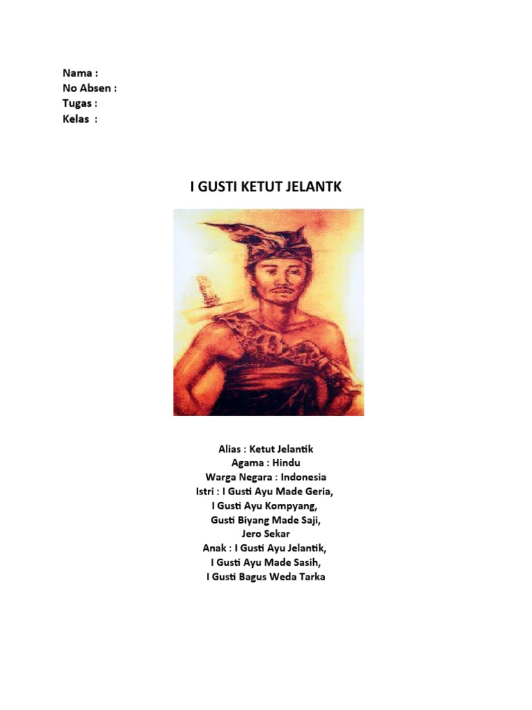 Biografi I Gusti Ketut Jelantik | PDF
