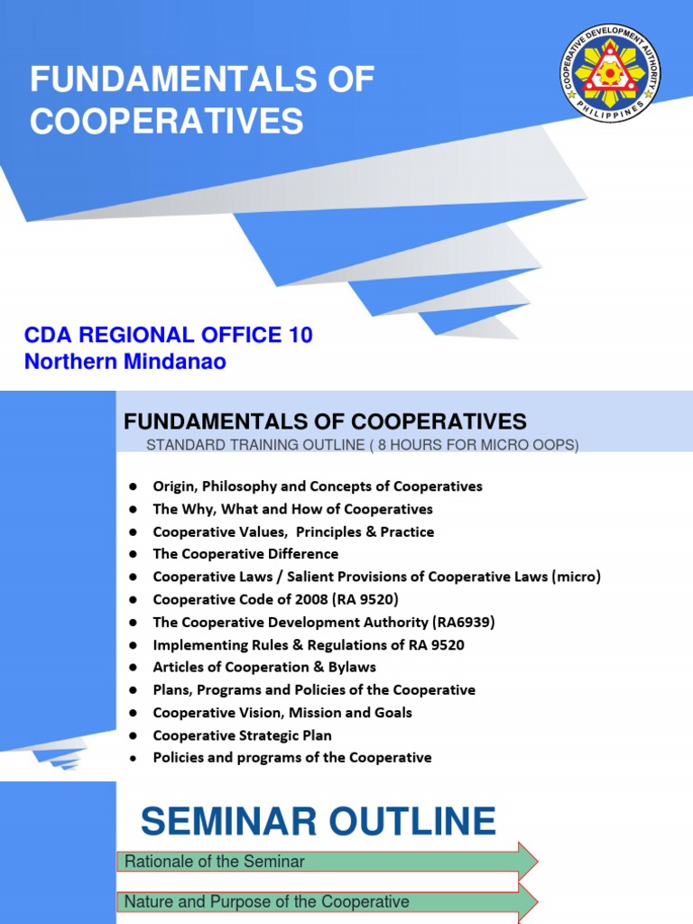 Fundamentals of Cooperatives Presentation | PDF | Cooperative | Policy