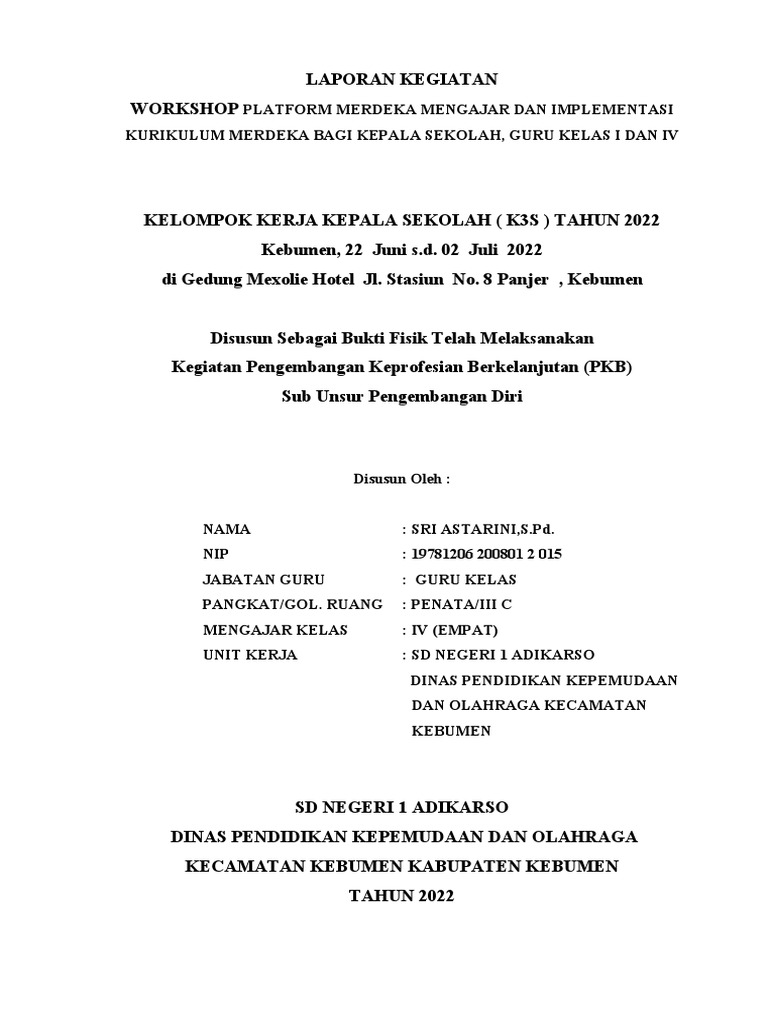 Lap - Pengembangan Diri IKM 2022 | PDF Lap - Pengembangan Diri IKM 2022 | PDF
