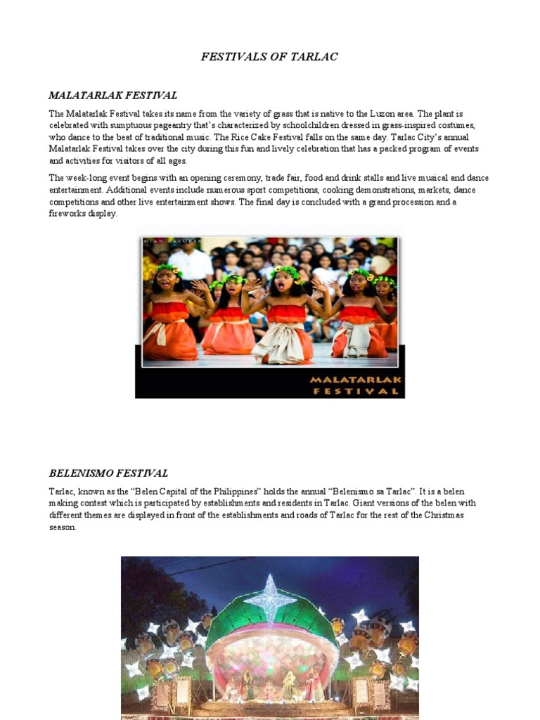 Festivals of Tarlac | PDF