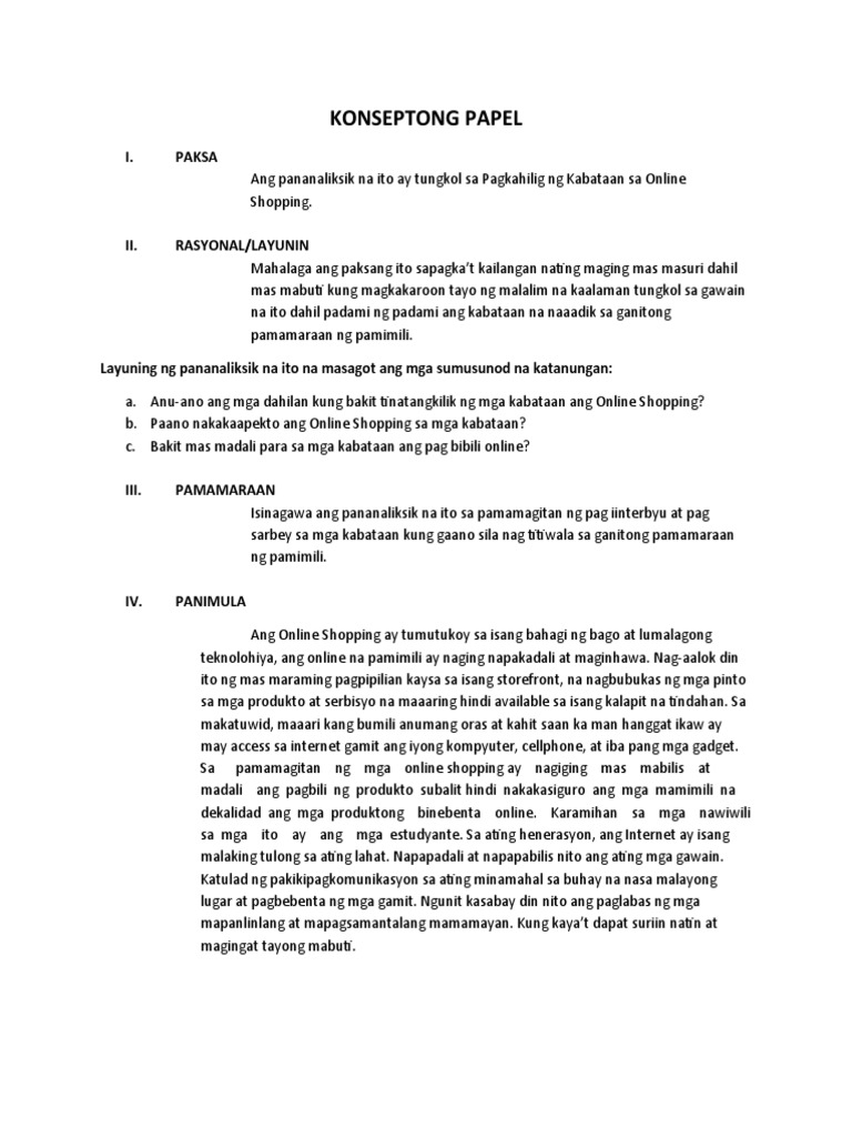 Konseptong Papel | PDF