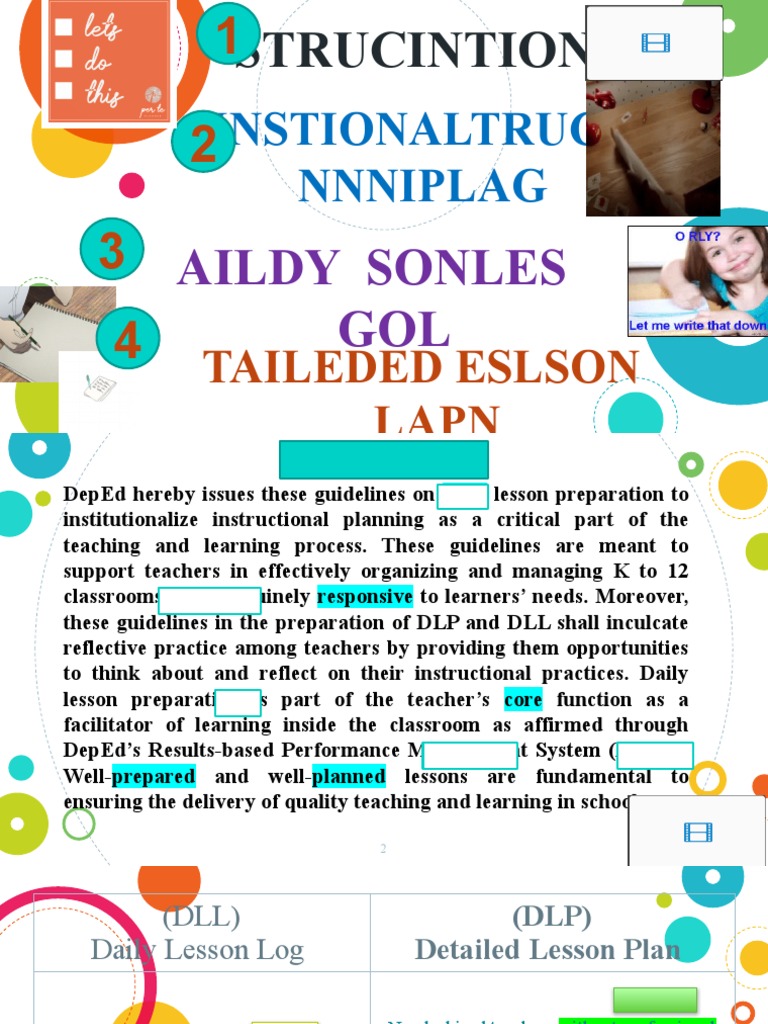 DLP Slide | PDF | Lesson Plan | Teachers