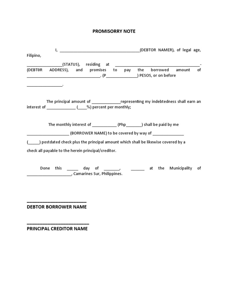 uTANG PROMISORY nOTE | PDF