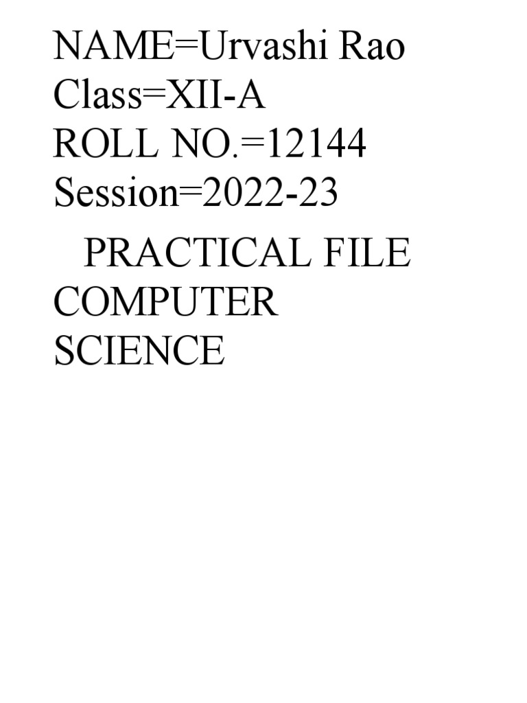 Listofpractical 22 23 | PDF | Computing | Computer Programming