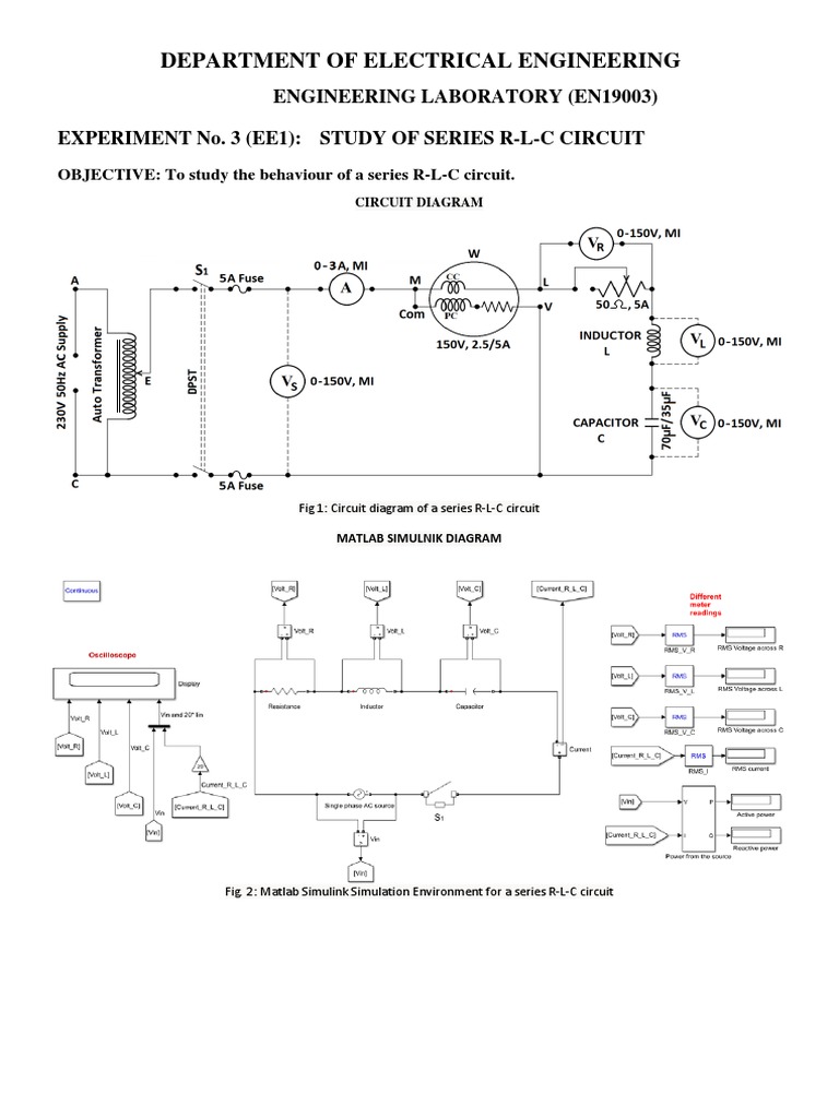 Exp No 3. - EE 1 - RLC Series - Manual | PDF | Electrical Network | Capacitor