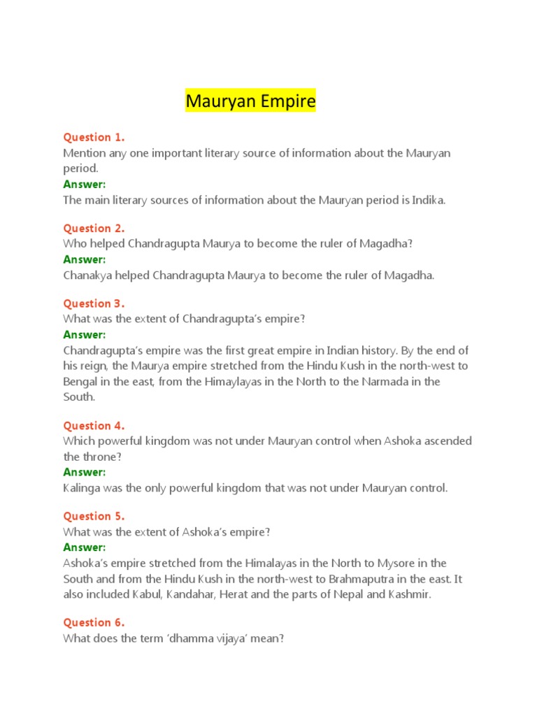 Mauryan Empire | Download Free PDF | Ashoka | Asia