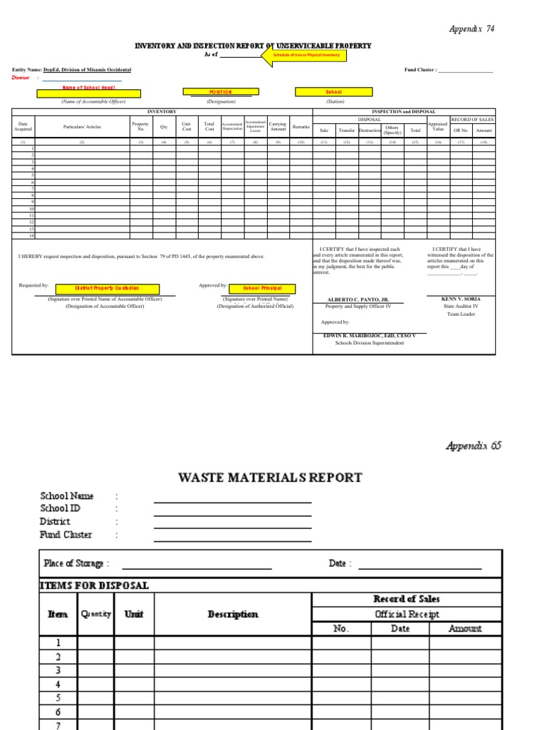 Forms For Disposal | PDF | Depreciation | Business