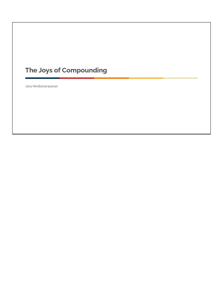 The Joys of Compounding Part1 | PDF