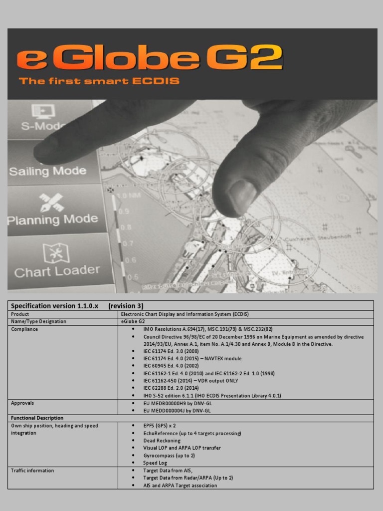 eGlobe G2 ECDIS Specification Guide | PDF | Equipment | Computing