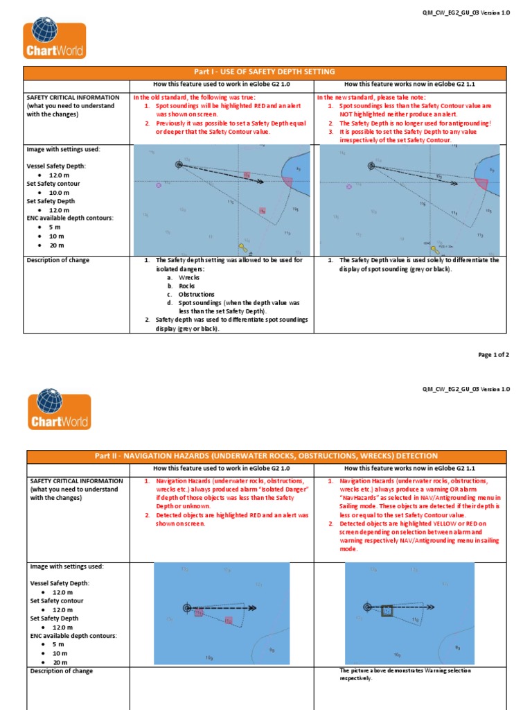 QM - CW - EG2 - GU - 03 Eglobe G2 Use of Safety Depth Setting | PDF