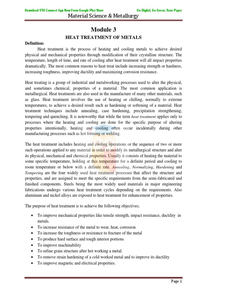 MSM Module 3 | PDF | Heat Treating | Steel