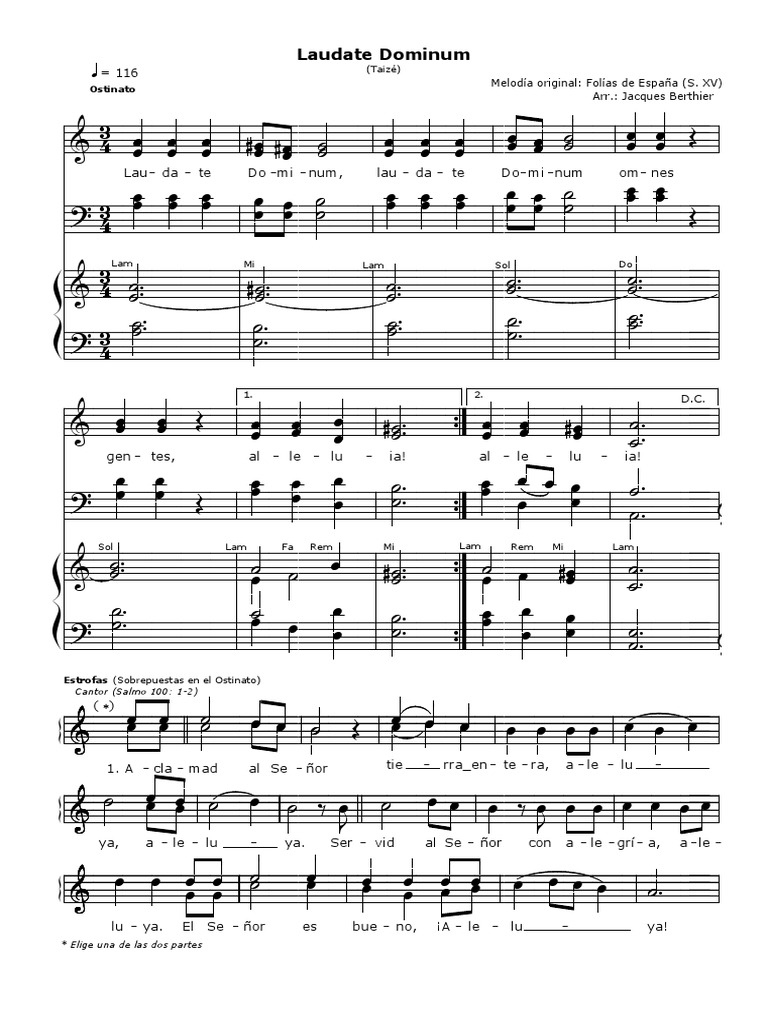 Laudate Dominum. Taizé | PDF
