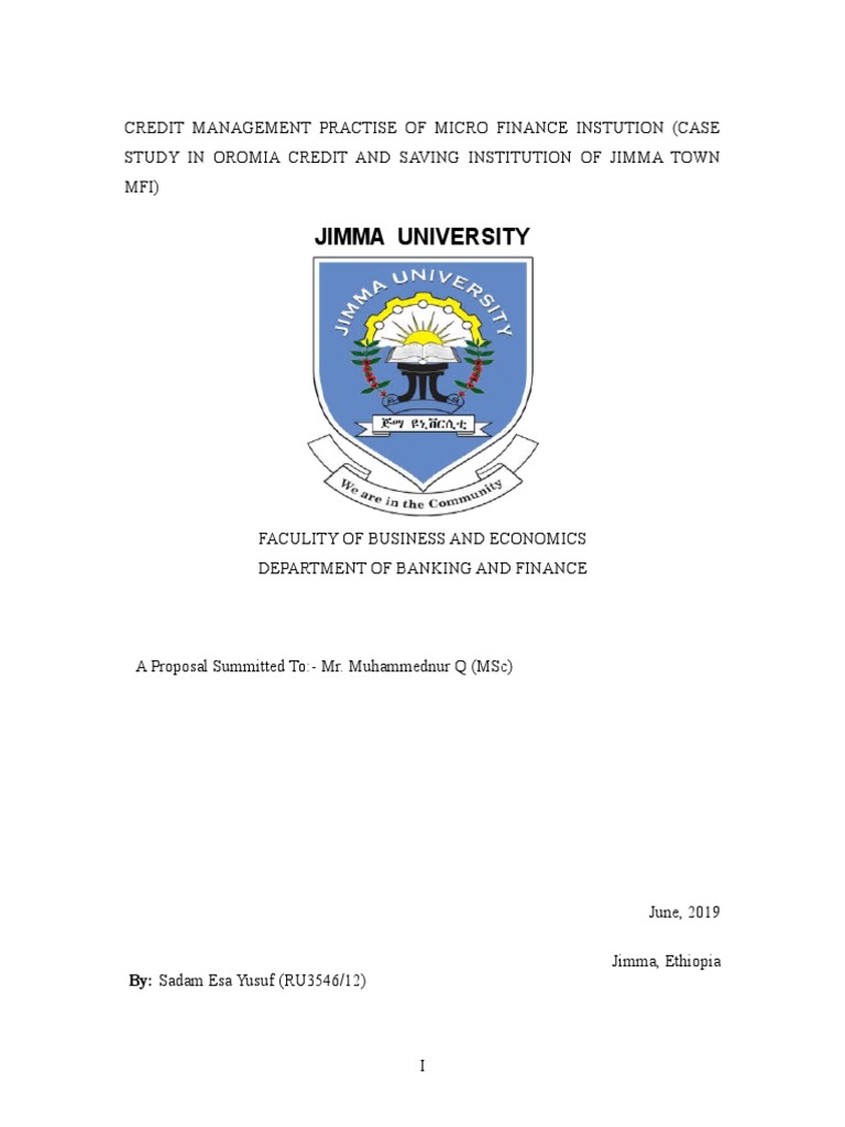 Research Assignment,,Proposal | PDF | Microfinance | Loans