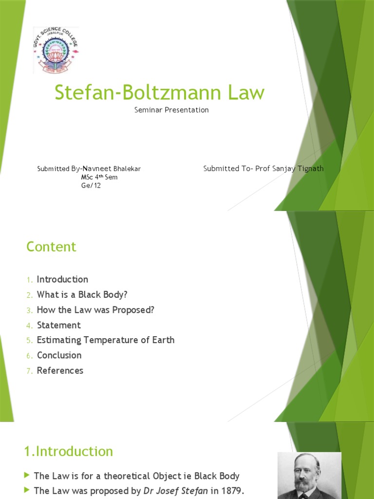 Stefan-Boltzmann Law | PDF