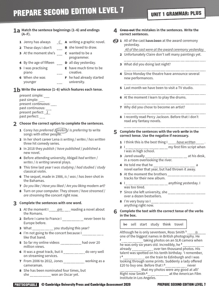 Grammar Unit 1 | PDF