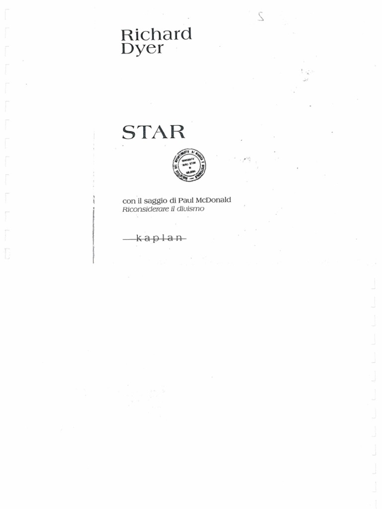 Richard Dyer - Introduzione Al Divismo | PDF Richard Dyer - Introduzione Al Divismo | PDF