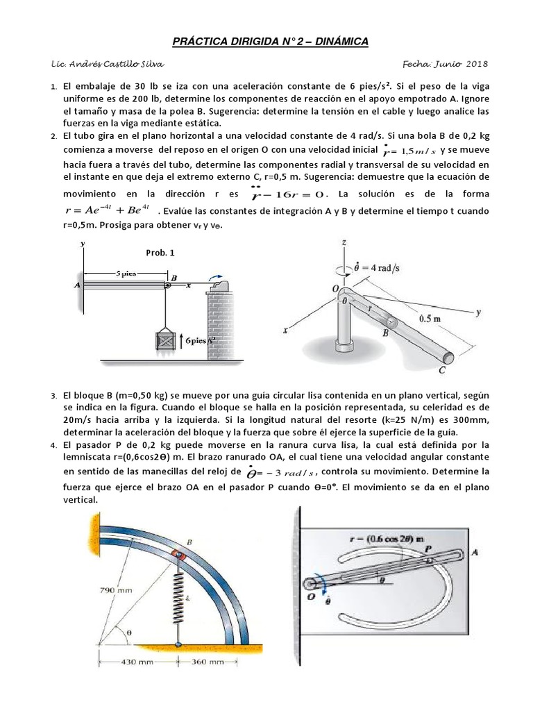 Práctica dirigida n° 2 - Dinámica de partículas en movimiento circular y rectilíneo ...