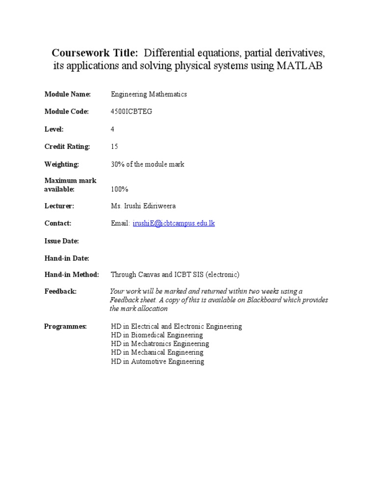 4500ICBTEG | PDF | Mathematical Model