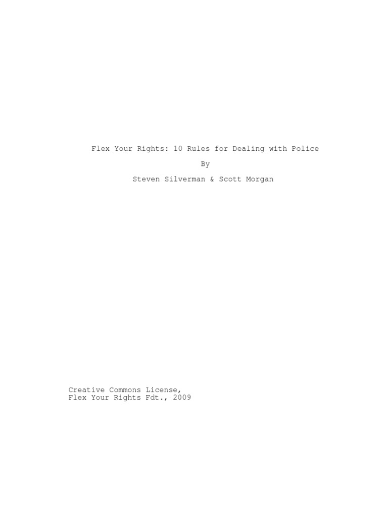 10 Rules for Police Encounters | PDF | Miranda Warning | Right To Silence