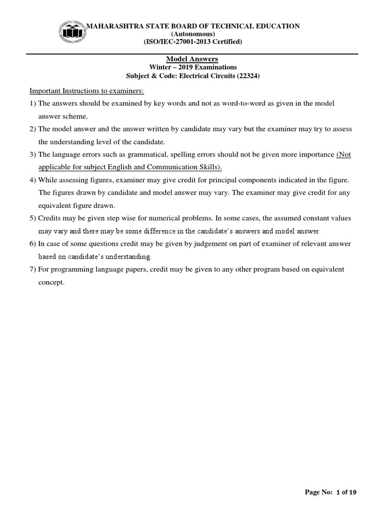 22324-2019-Winter-Model-Answer-Paper (Msbte Study Resources) | PDF | Electrical Impedance ...