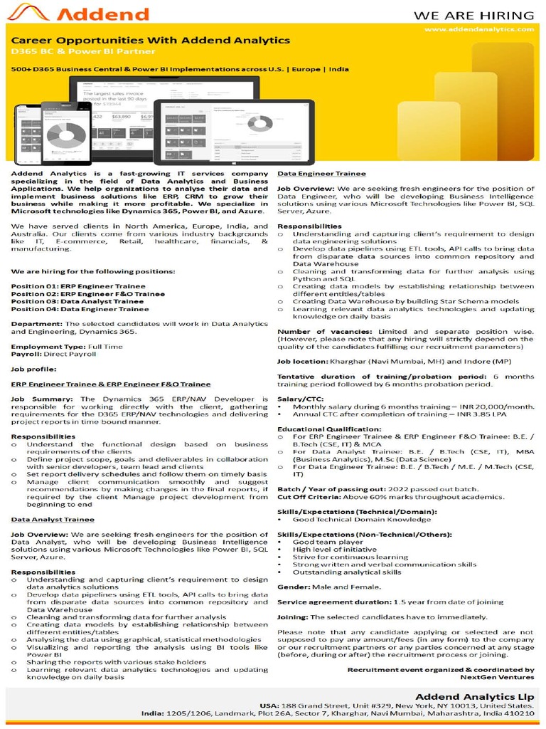 Addend Analytics 2022 Batch | PDF