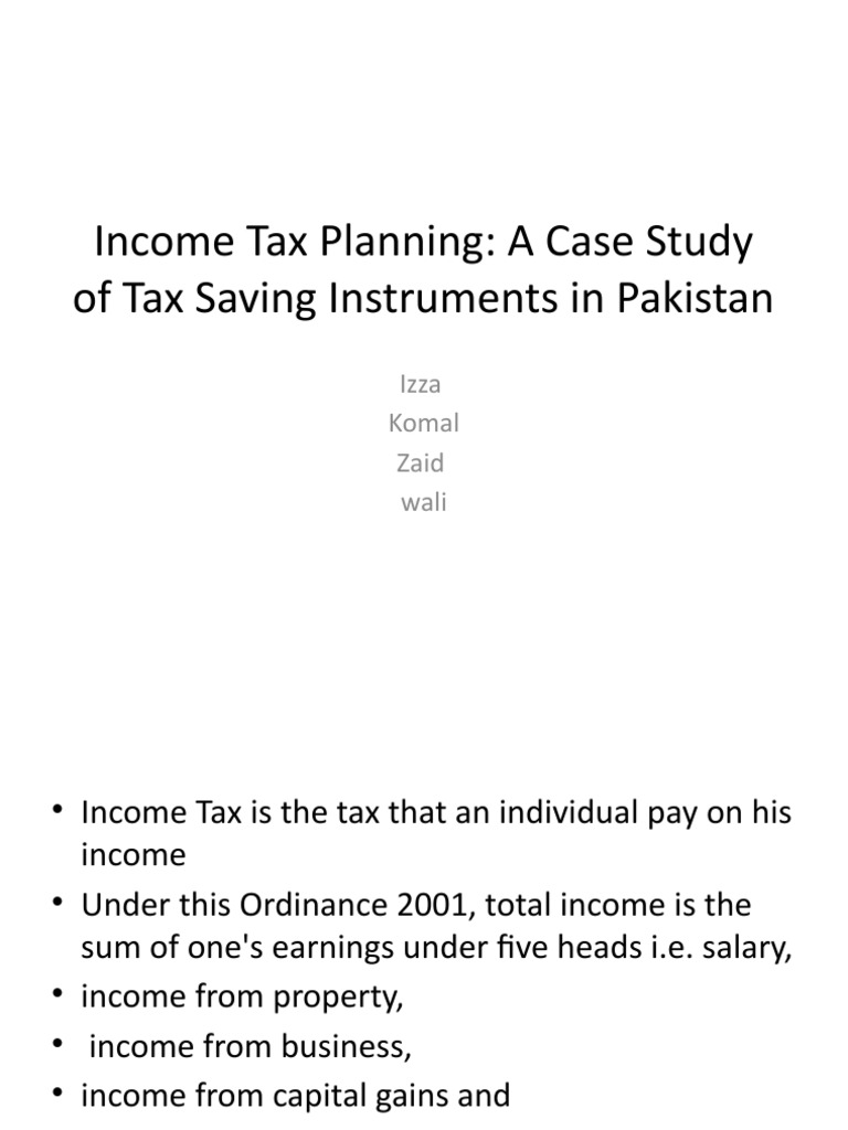 Income Tax Planning Case Study | PDF | Social Science