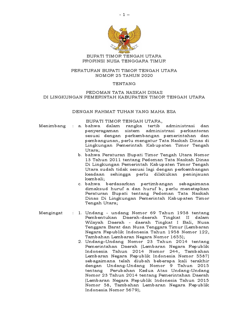 Buku Tata Naskah Dinas | PDF