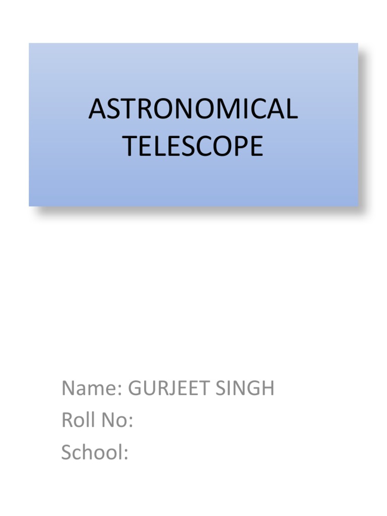 Astronomical Physics Topic | PDF | Telescope | Vision