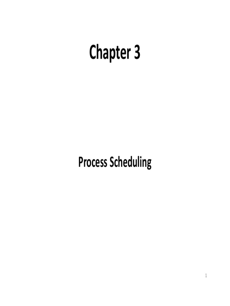Chapter 3 Pdf Scheduling Computing Process Computing