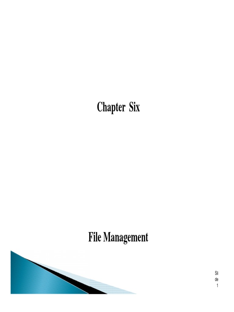 Chapter 6 - File System | PDF