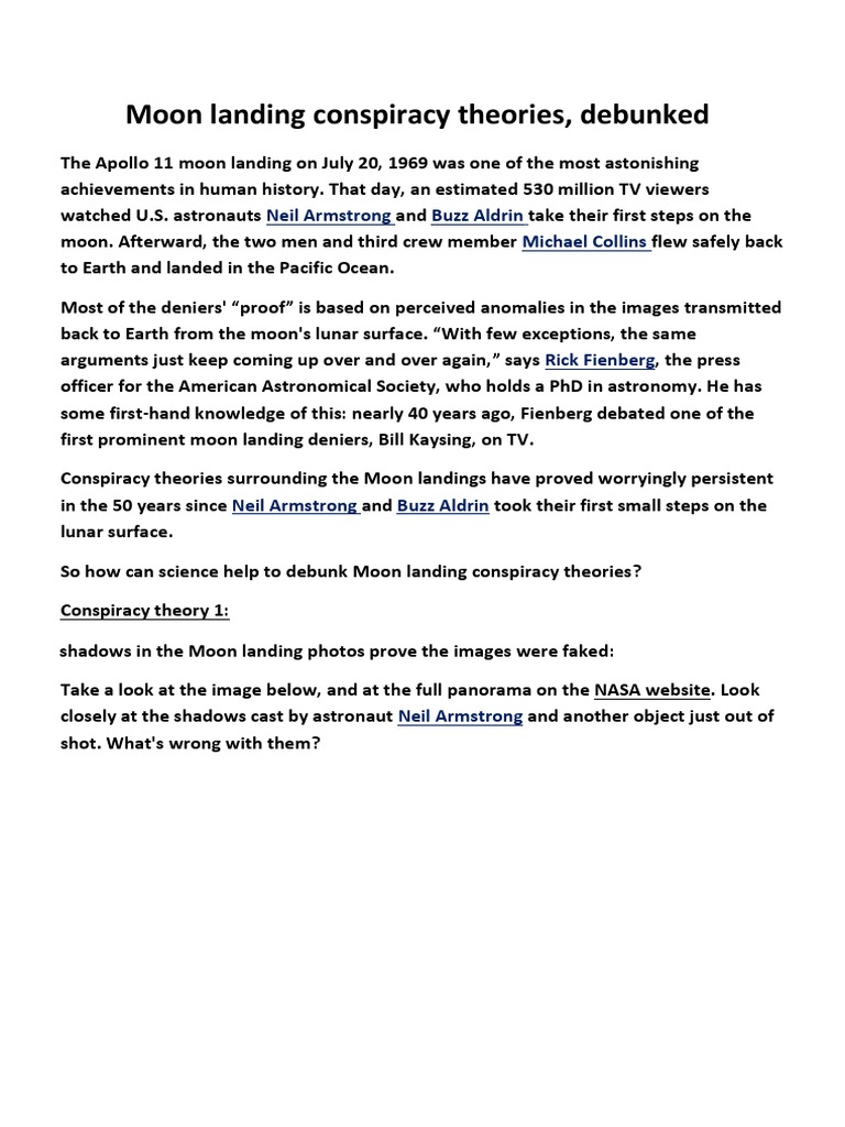 Moon Landing Conspiracy | PDF | Apollo 11 | Apollo Lunar Module