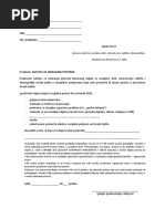 Izjava Primjer | PDF