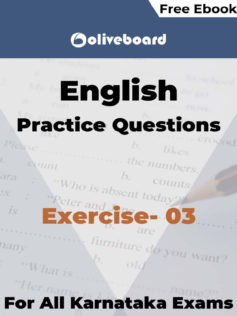 English Practice Qs Ex 3 Ebook For Kptcl Kas Psi Kpc Sda Fda Pdo Pdf