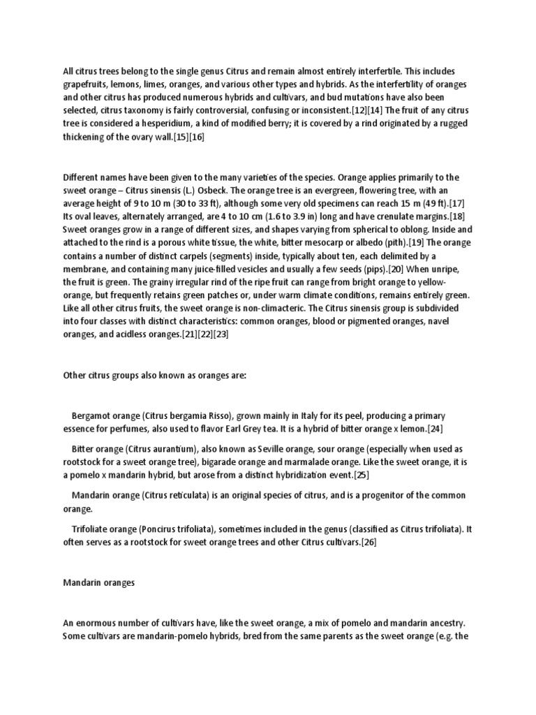 Orange Fruit | PDF | Orange (Fruit) | Citrus