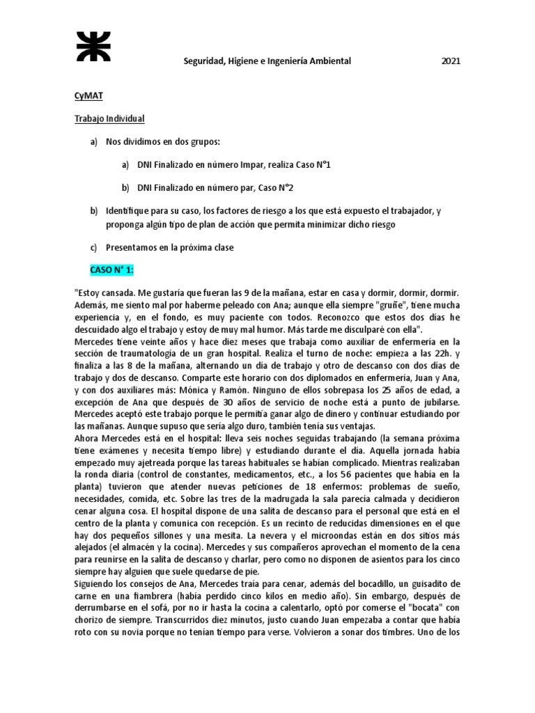 TP1 - Casos de Estudio CyMAT | PDF
