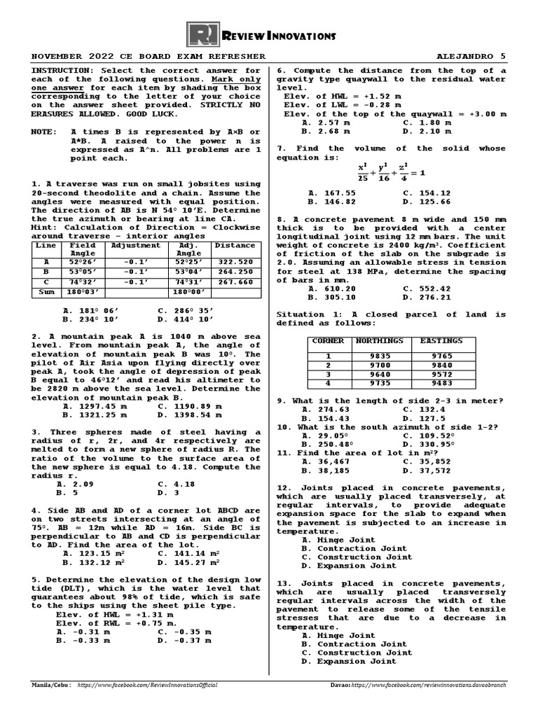 Alejandro 5 Mste | PDF | Road Surface | Concrete