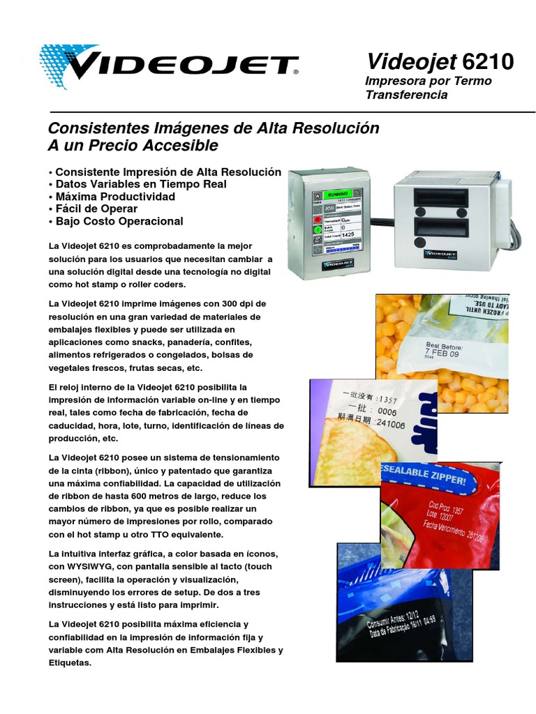 Catalogo VJ6210 | PDF | Impresora (Computación) | Tecnología de ...